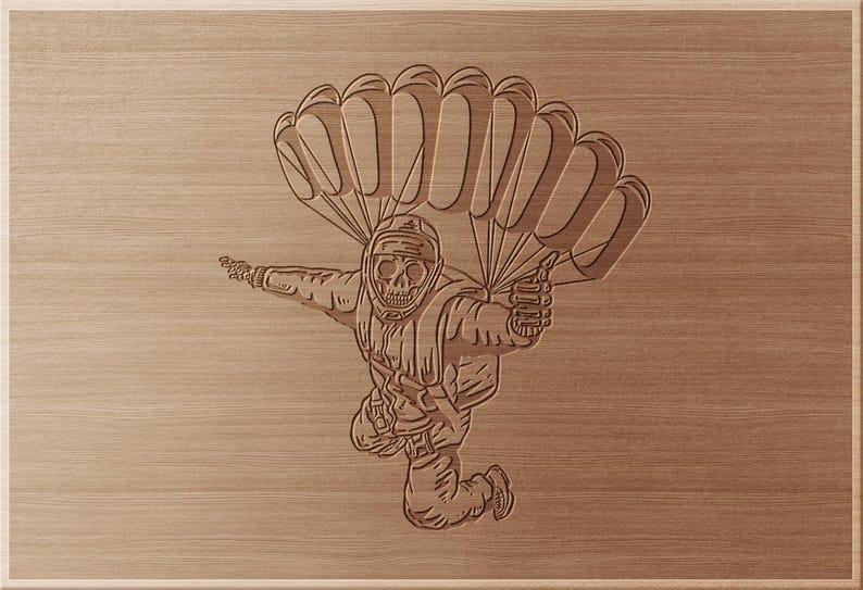 Skeleton Parachute SVG PNG, Skull Skydiver With Parachute Illustration ...