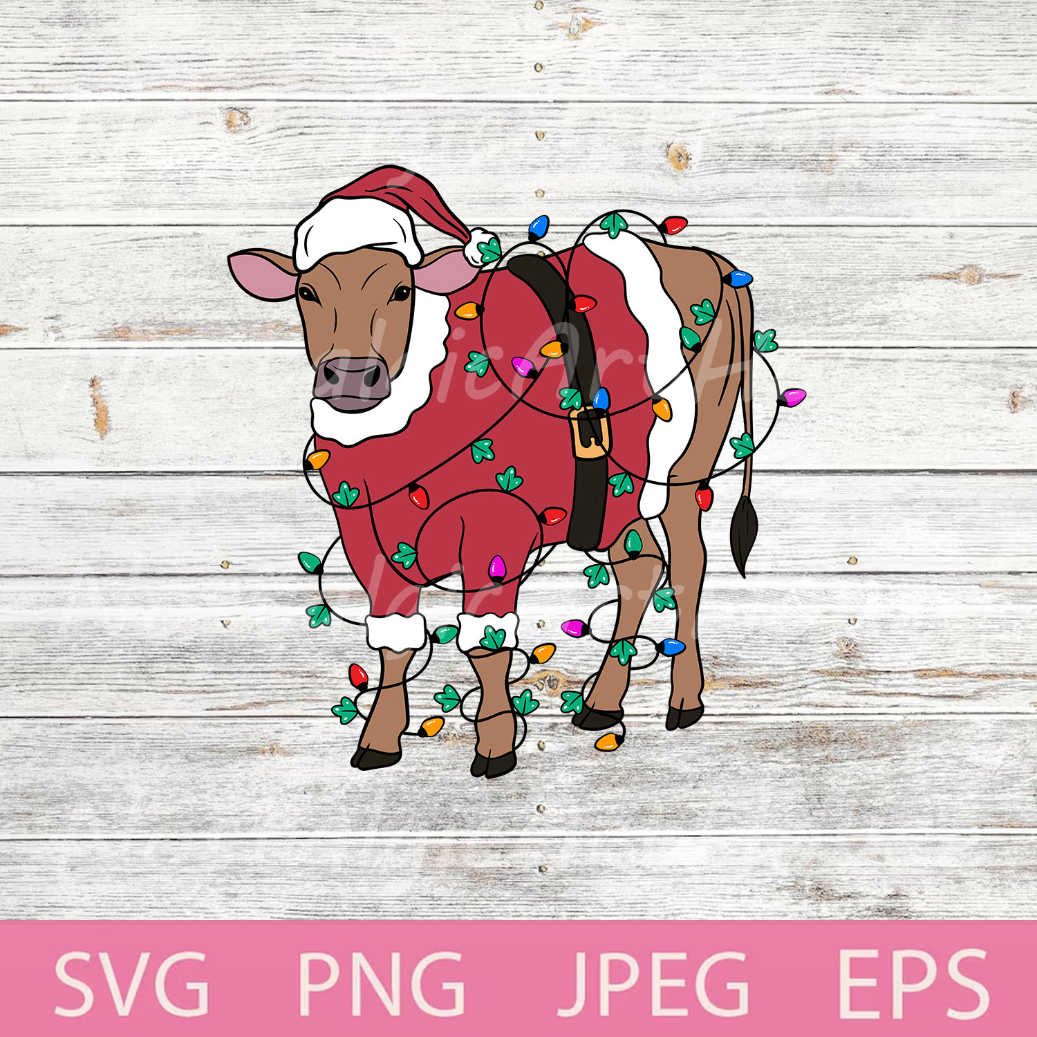 Christmas Cows Svg, Cows Bundle, Western Mooey Christmas, Retro Cowboy ...