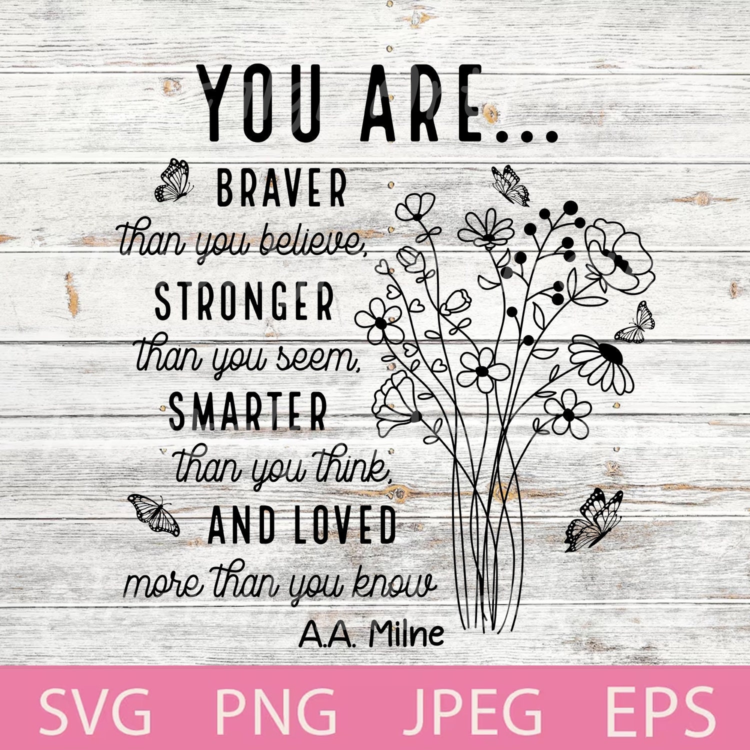 You Are Braver Than You Believe Svg, Bible Verse, Retro Flower Girl ...