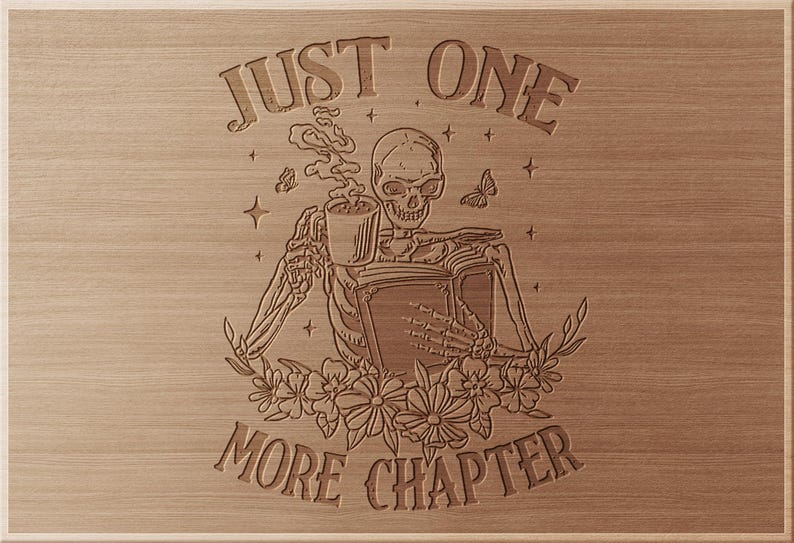 One More Chapter Svg, Skeleton Reading a Book, Funny Skeleton, Skeleton ...
