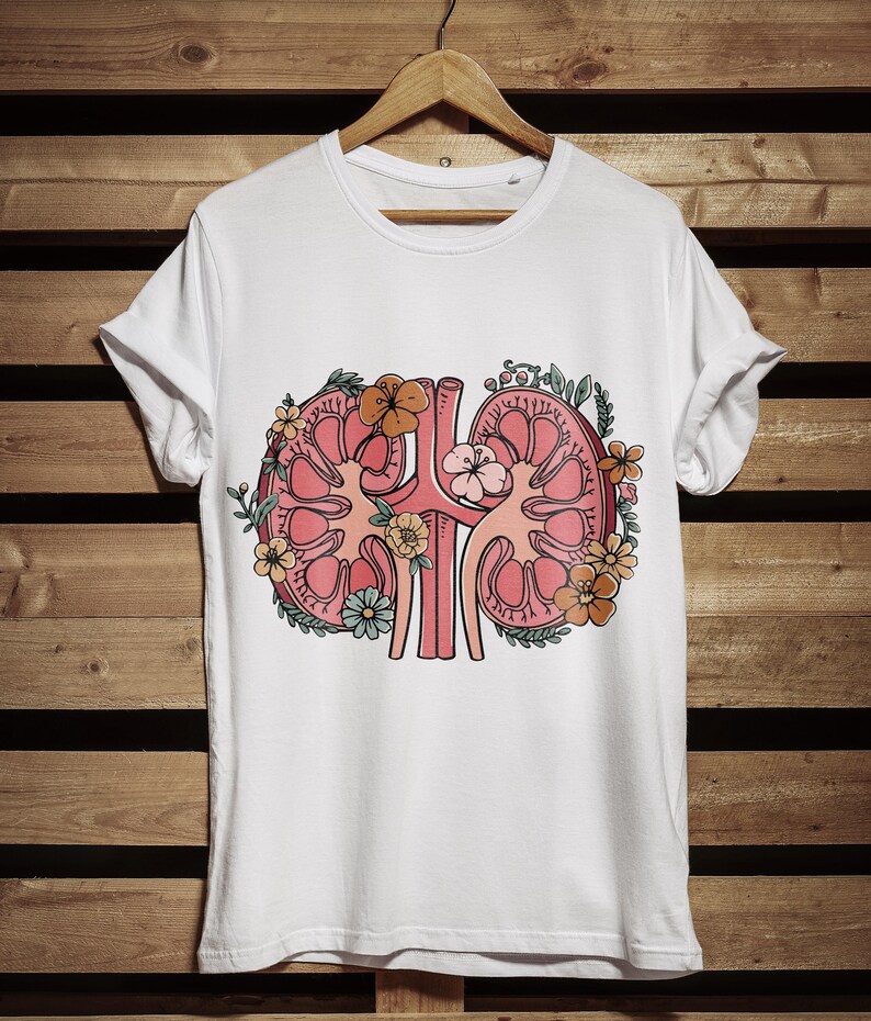 Floral Kidneys Svg Png, Flower Kidney Anatomy Cricut Cut Files, Healing ...