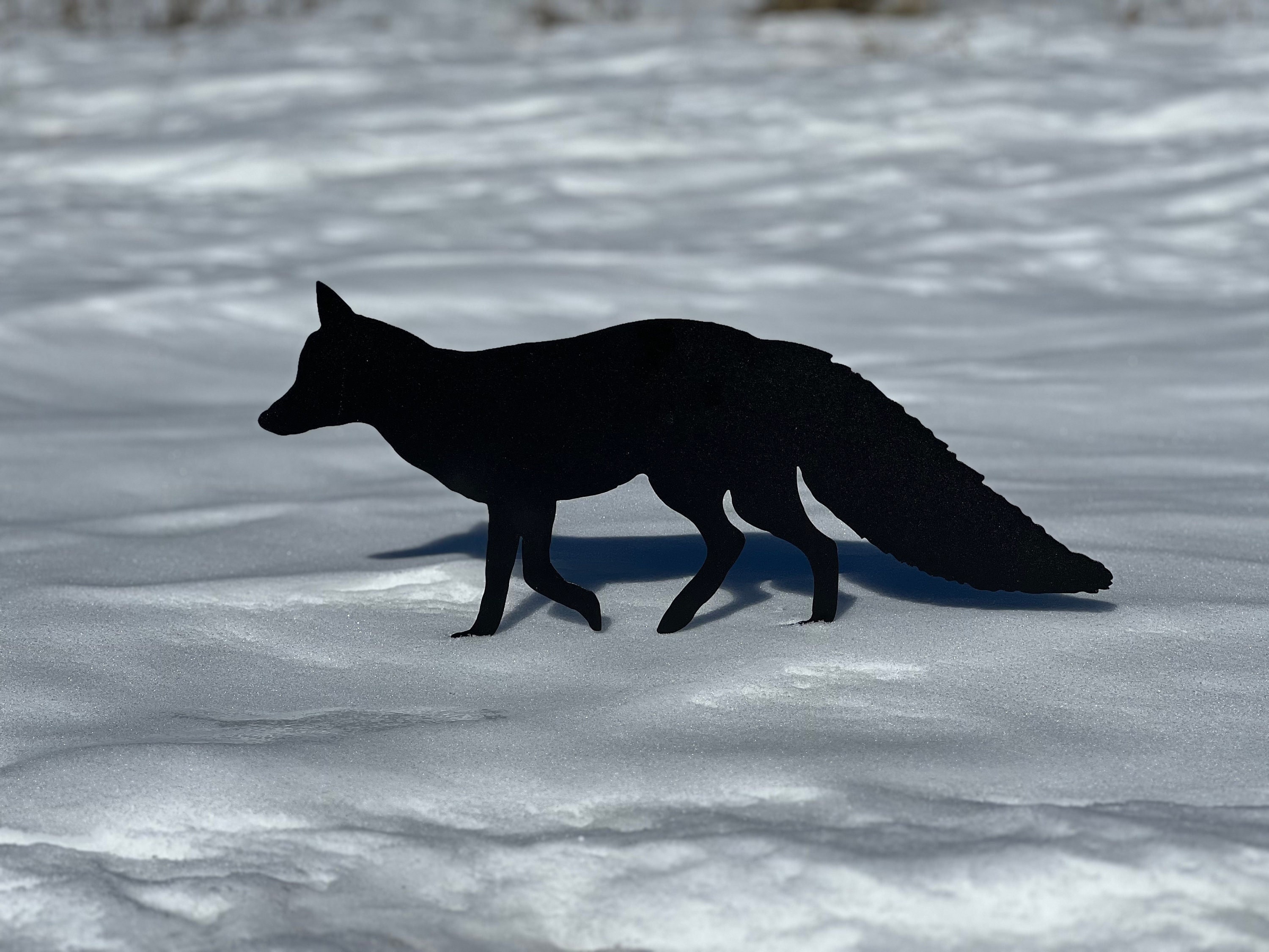 Metal Sneaky Fox Red Fox Yard Art Keep Away the Geese - Etsy