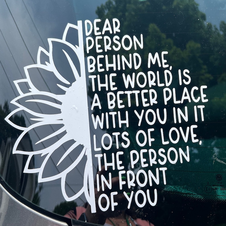 Dear Person Decal - Etsy