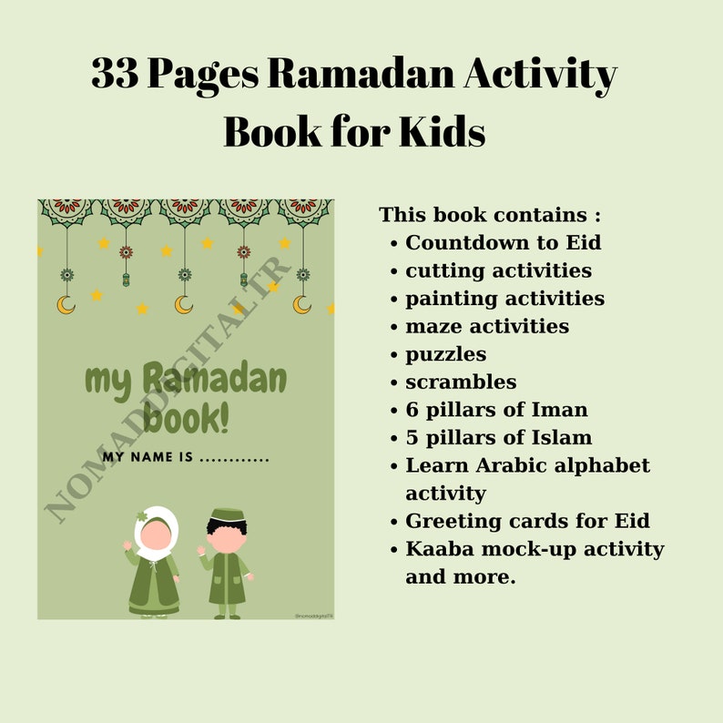 Ramadan Activity Book, Islamic Activity Book, Ramadan Worksheets ...