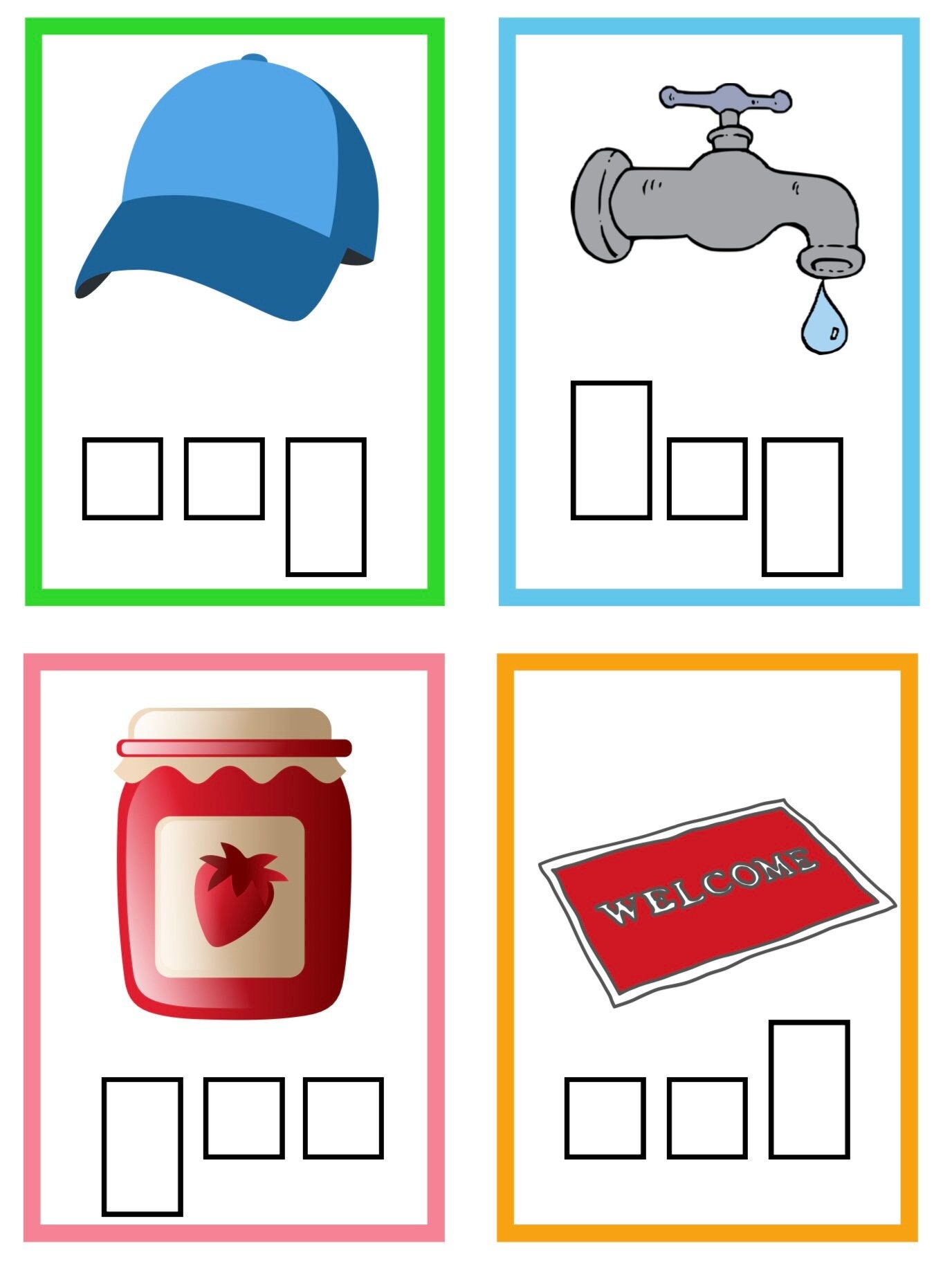 Short Vowel Sound A Word Cards - Etsy