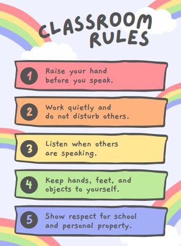 Printable Classroom Rules Download PDF | Rules | Classroom Rules ...