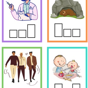 Short Vowel Sound E Word Cards - Etsy