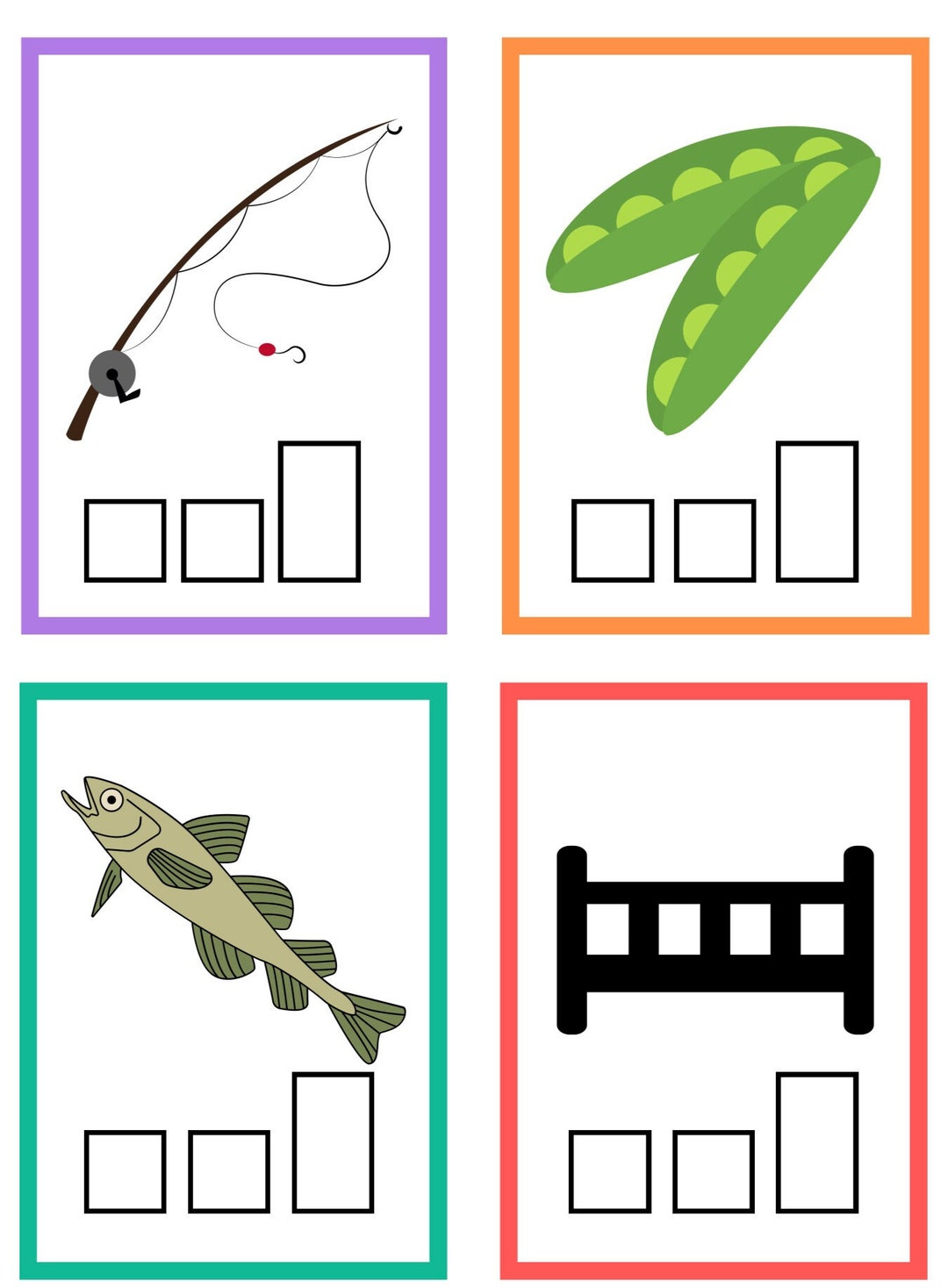 Short Vowel Sound O Word Cards - Etsy