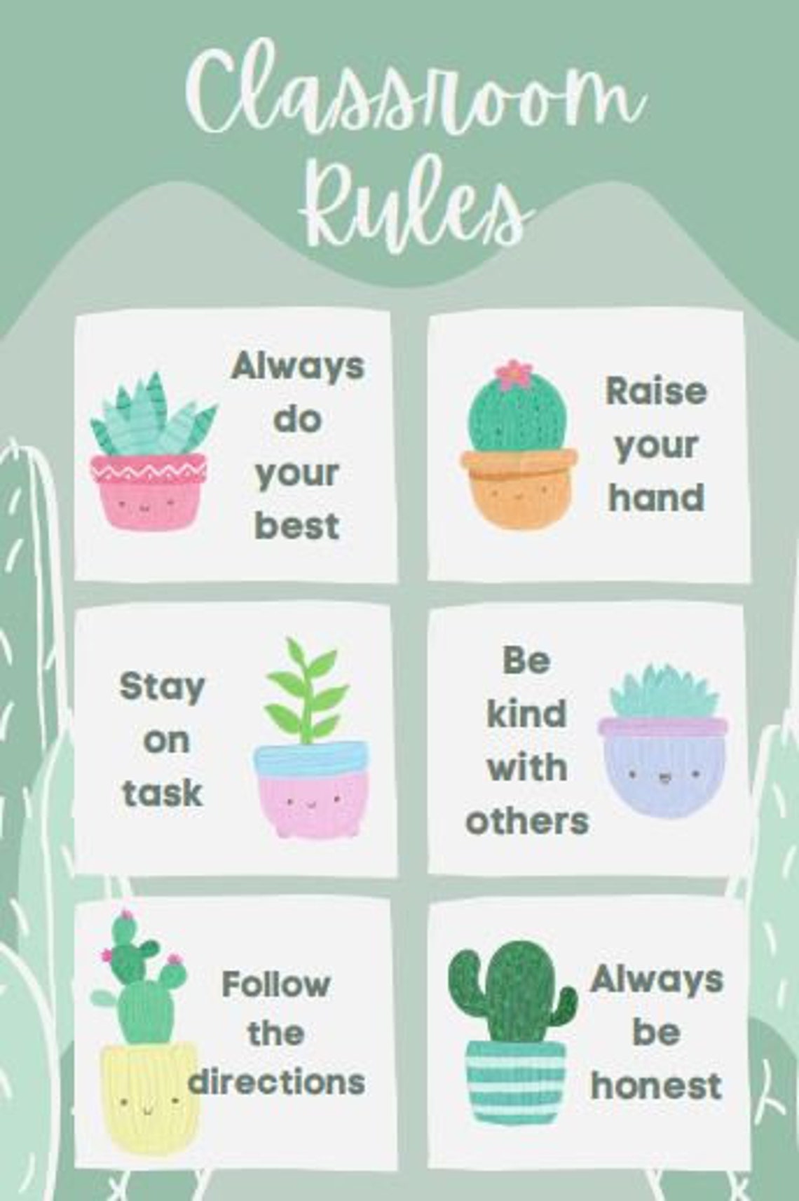 Printable Classroom Rules Download PDF | Rules | Classroom Rules ...
