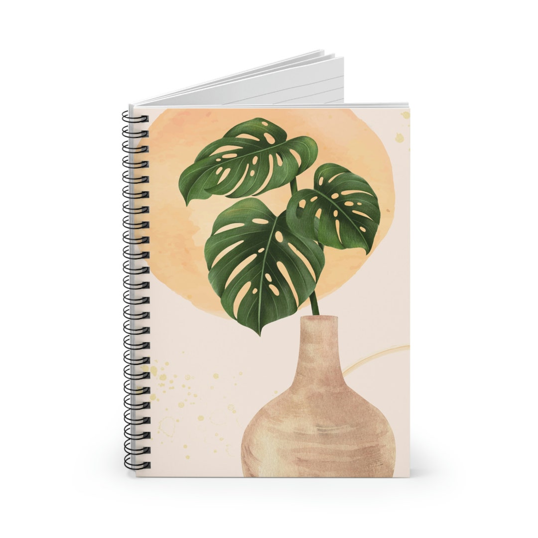 Monstera Swiss Cheese Plant Spiral Notebook Ruled Line - Etsy