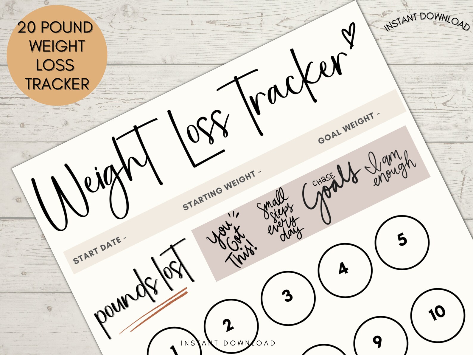 Weight Loss Tracker Weight Loss Chart Weight Loss Journal Fitness ...