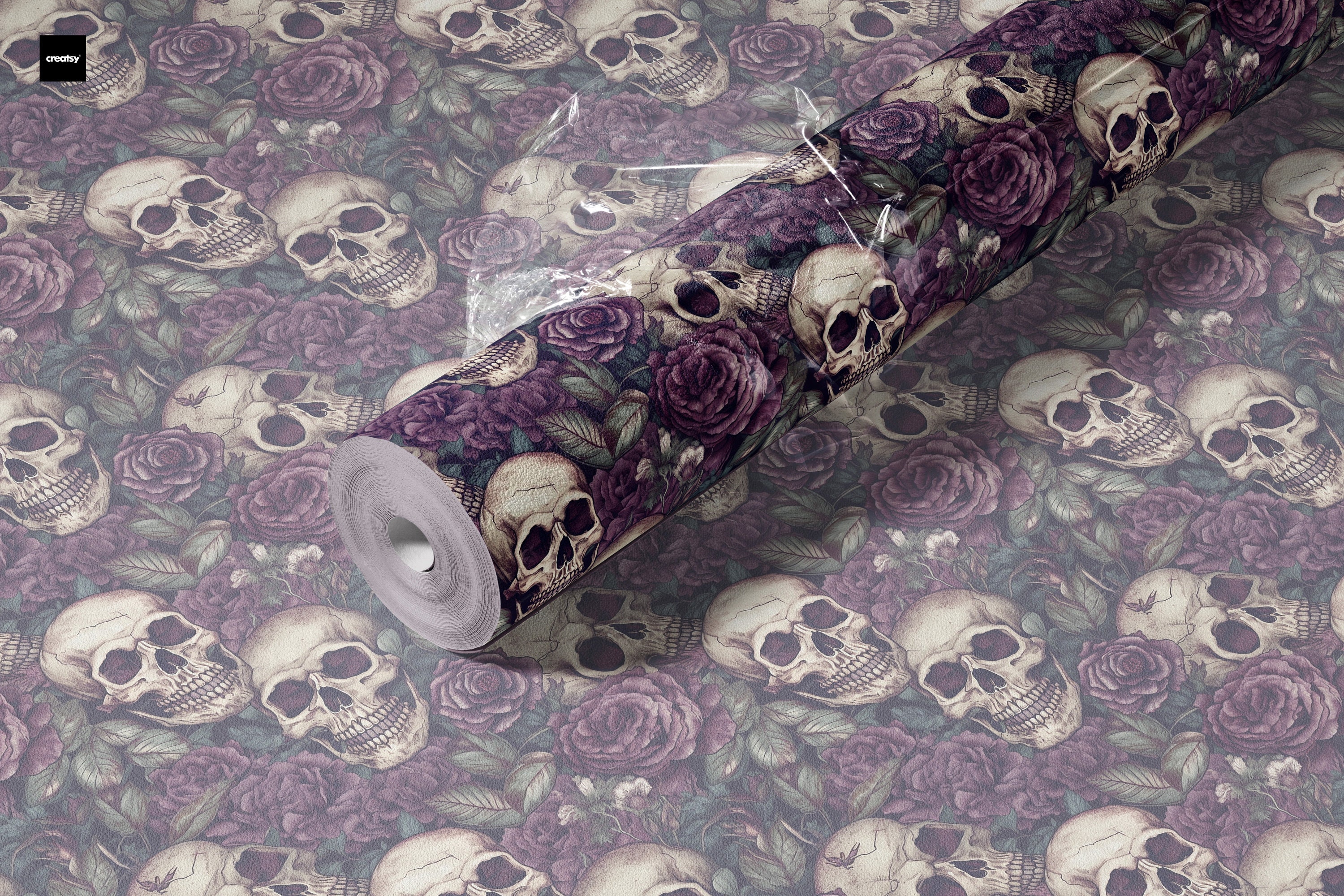 Skull Seamless Pattern Seamless Skull Dark Skull Digital Paper ...