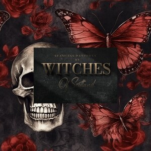 Seamless Skull Gothic Digital Paper, Skull Damask Halloween Scrapbook ...