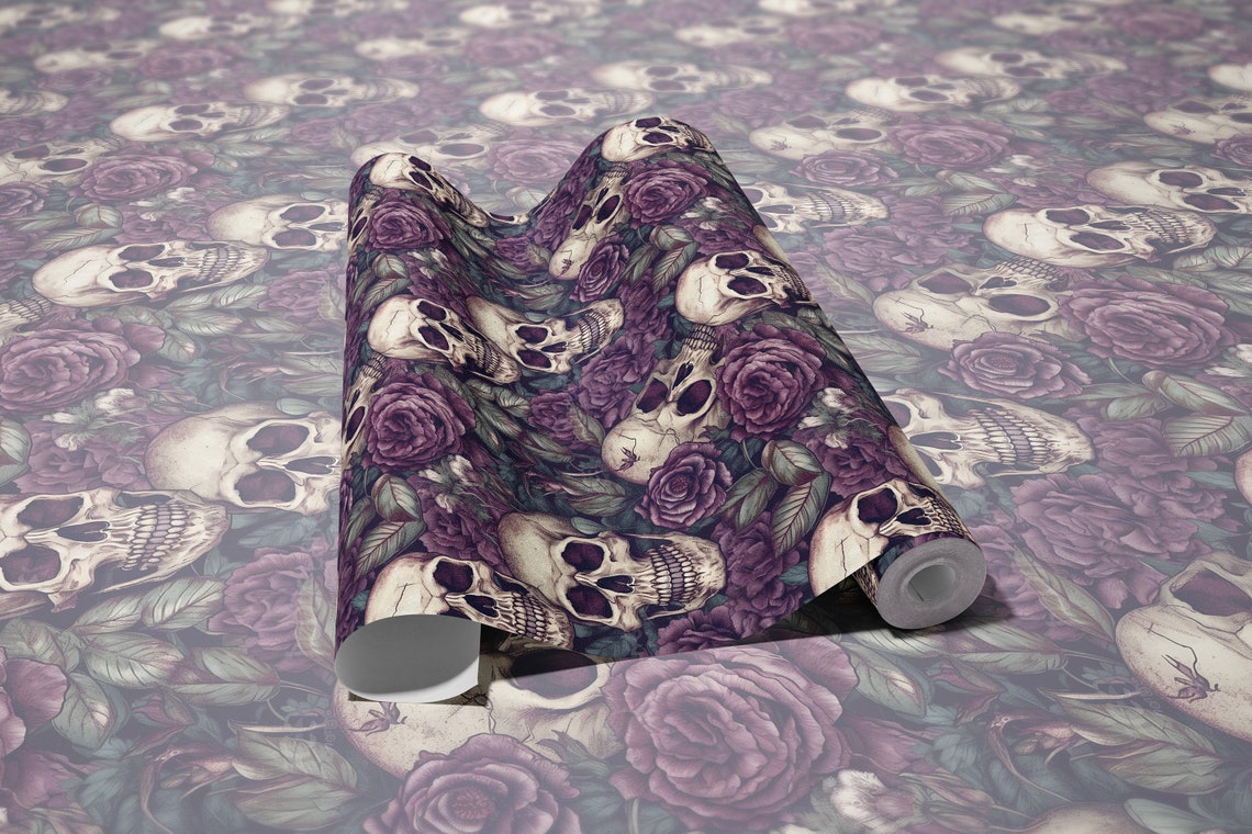 Skull Seamless Pattern Seamless Skull Dark Skull Digital Paper ...