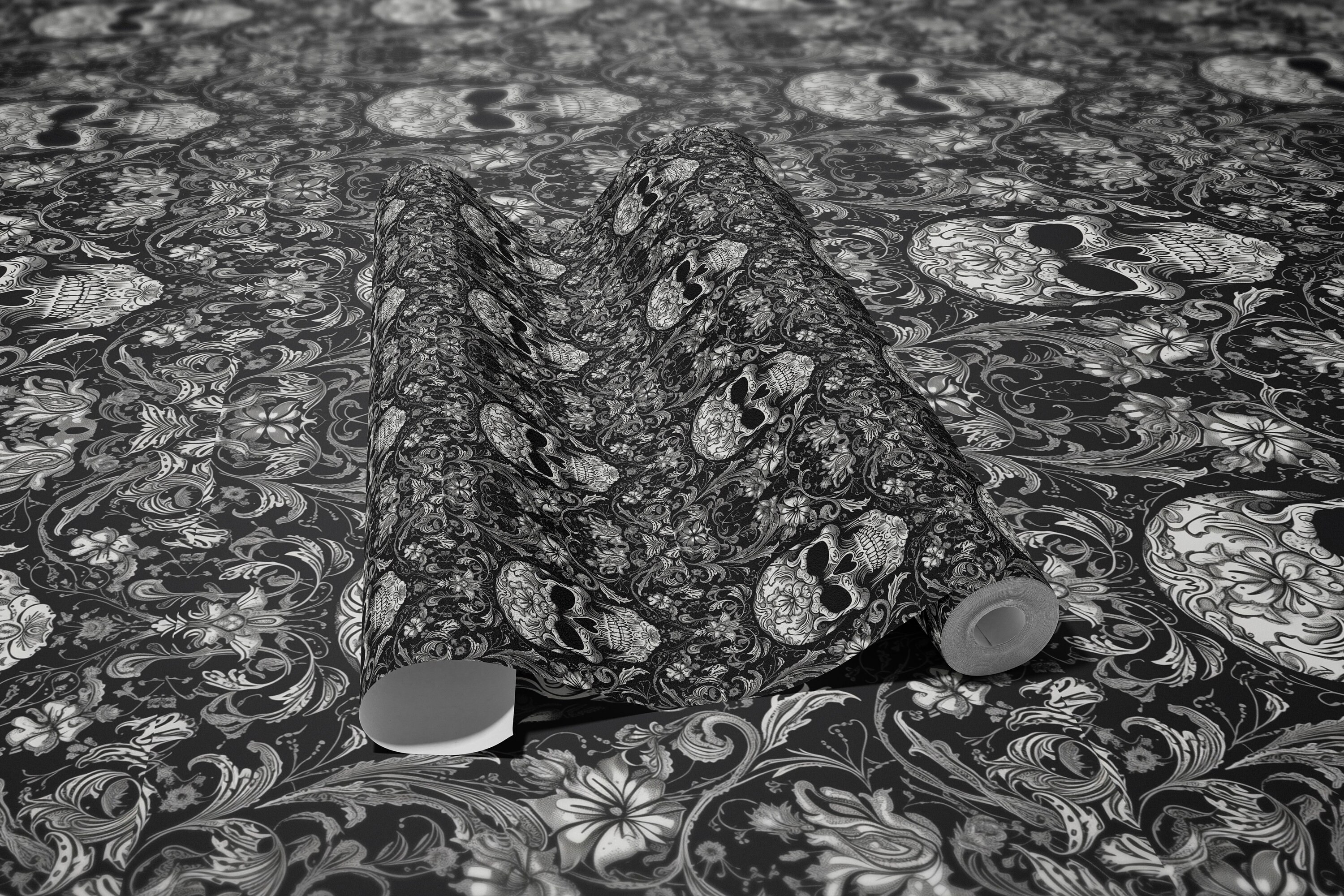 Skull Seamless Demask Pattern Seamless Skull Skull Digital - Etsy