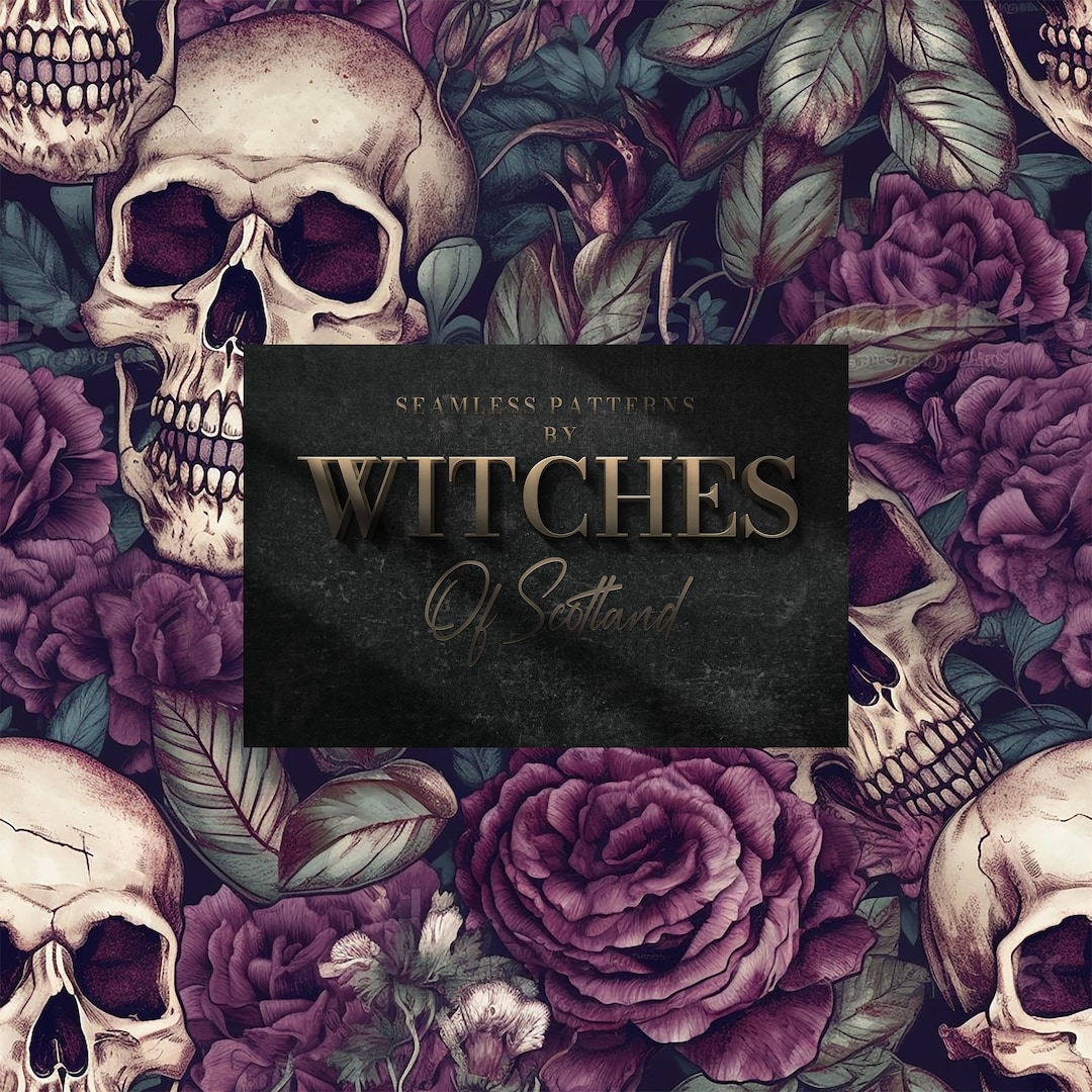 Skull Seamless Pattern Seamless Skull Dark Skull Digital Paper ...