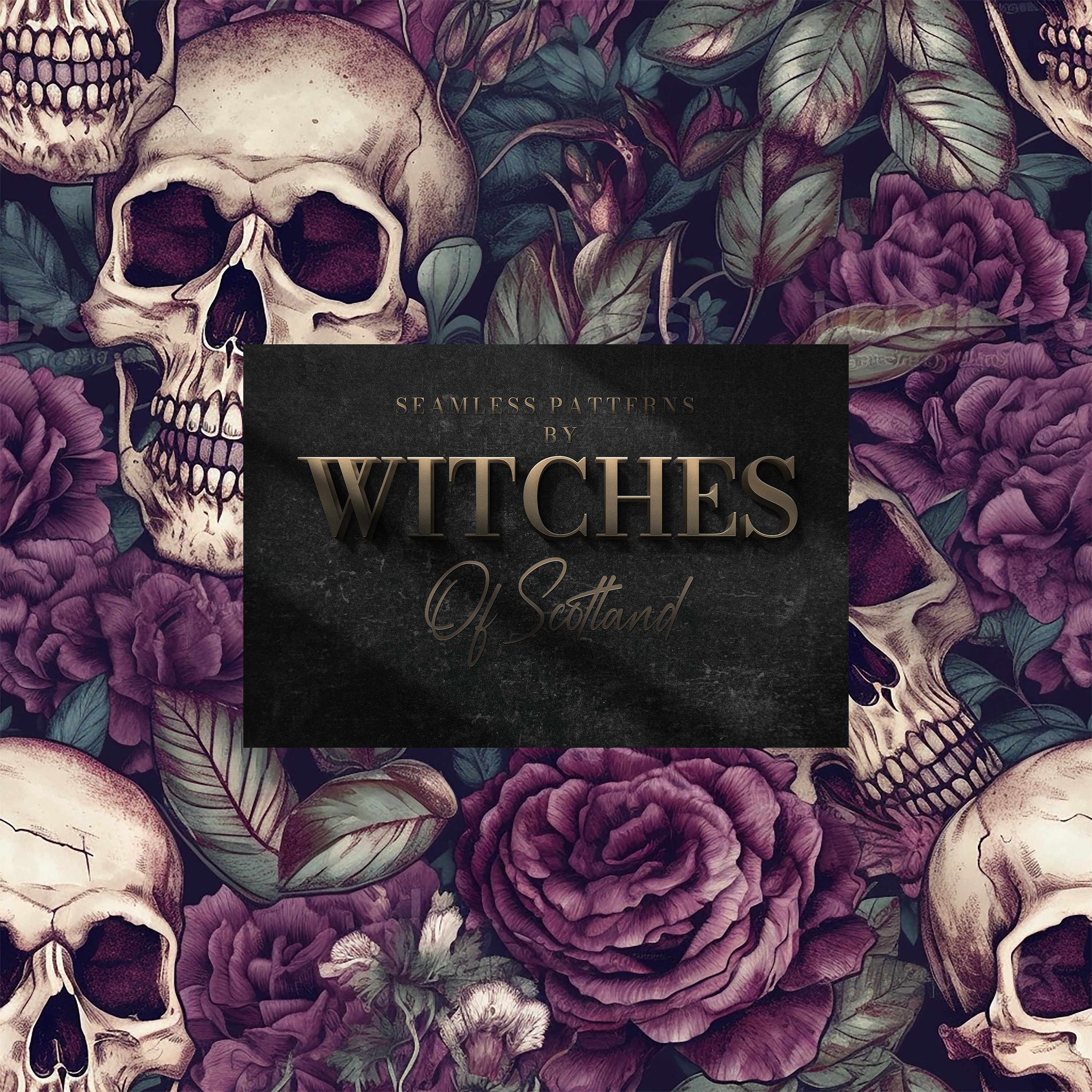 Skull Seamless Pattern Seamless Skull Dark Skull Digital Paper ...