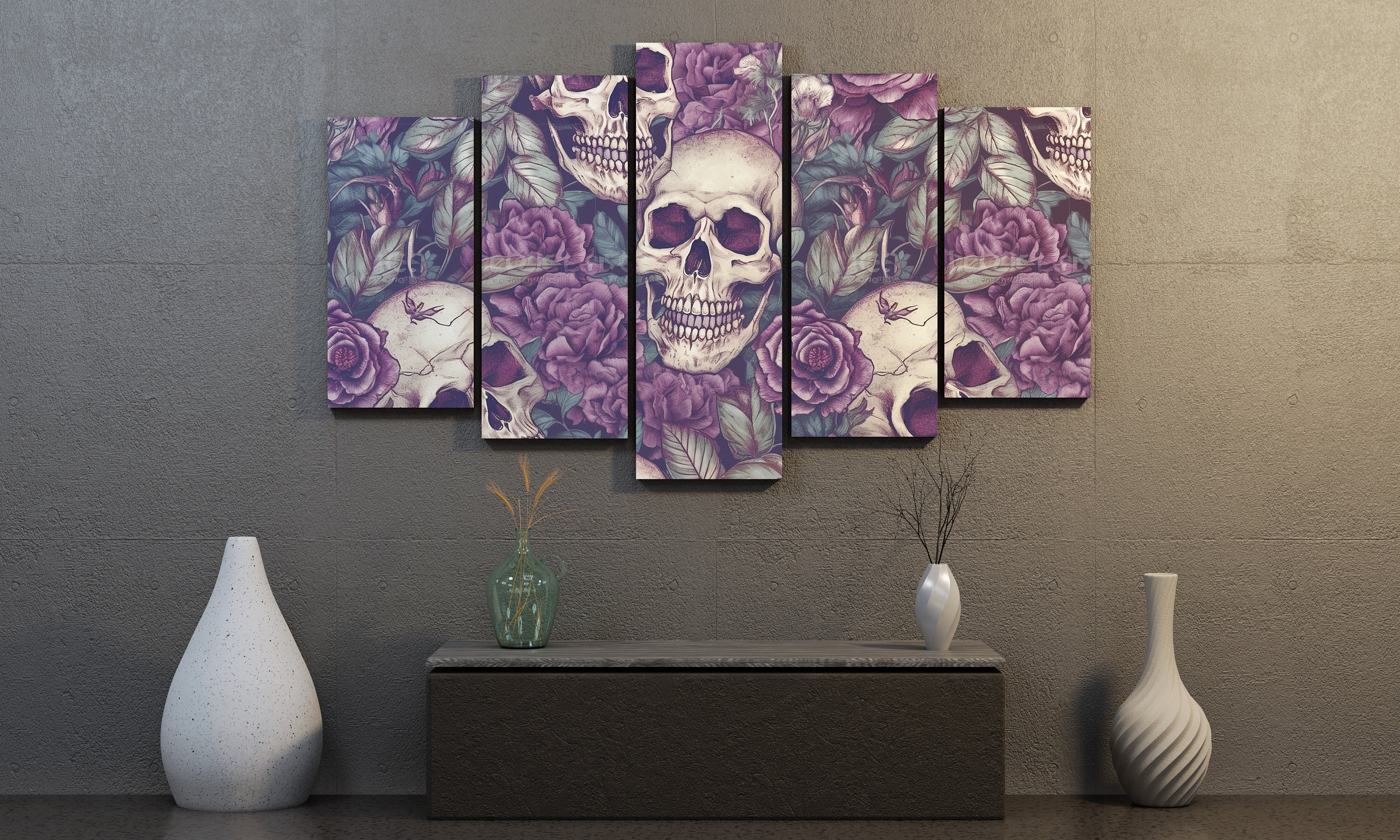 Skull Seamless Pattern Seamless Skull Dark Skull Digital Paper ...