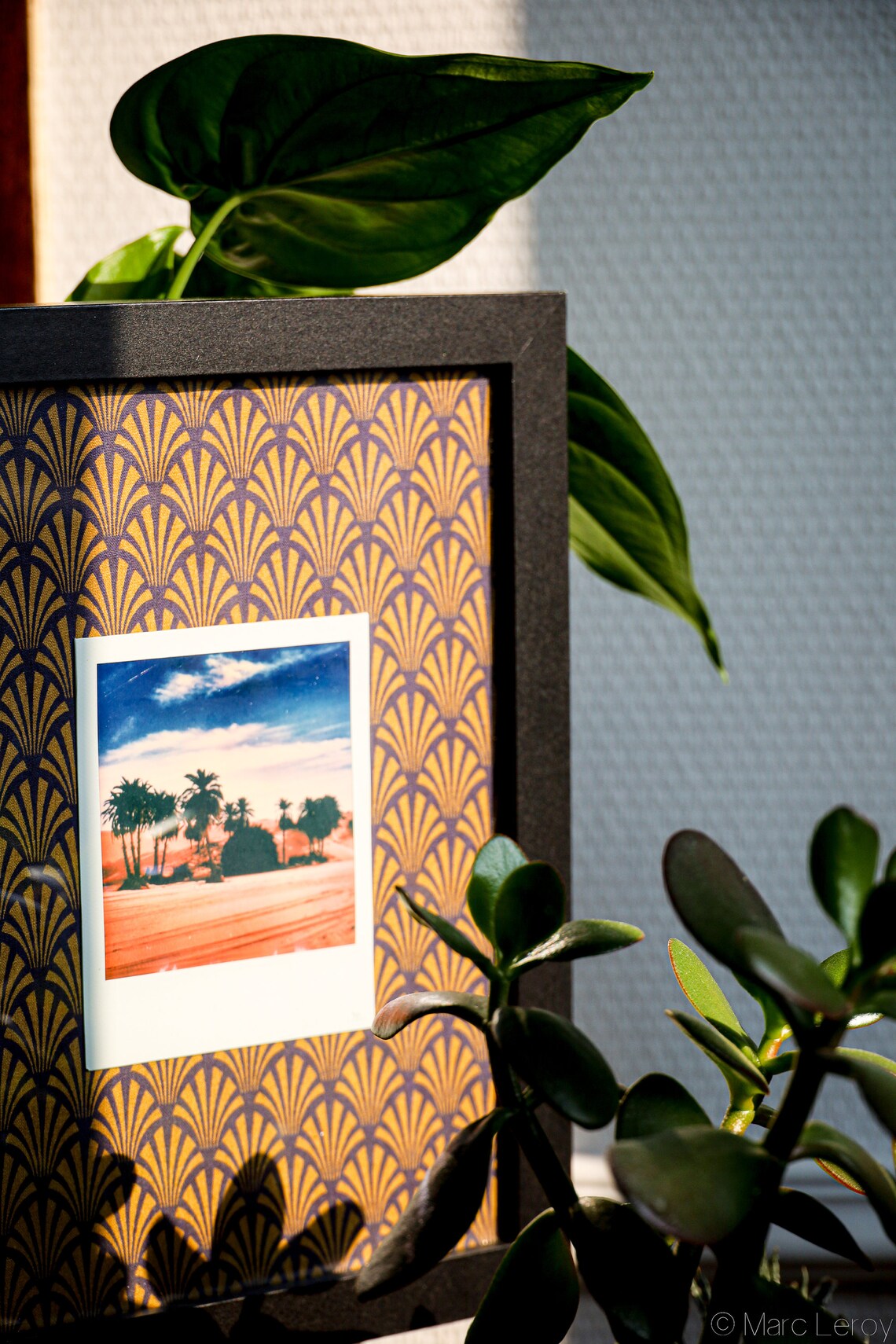 Original Polaroid Frame Creation - Fabrics and Wood - "dance of the ...