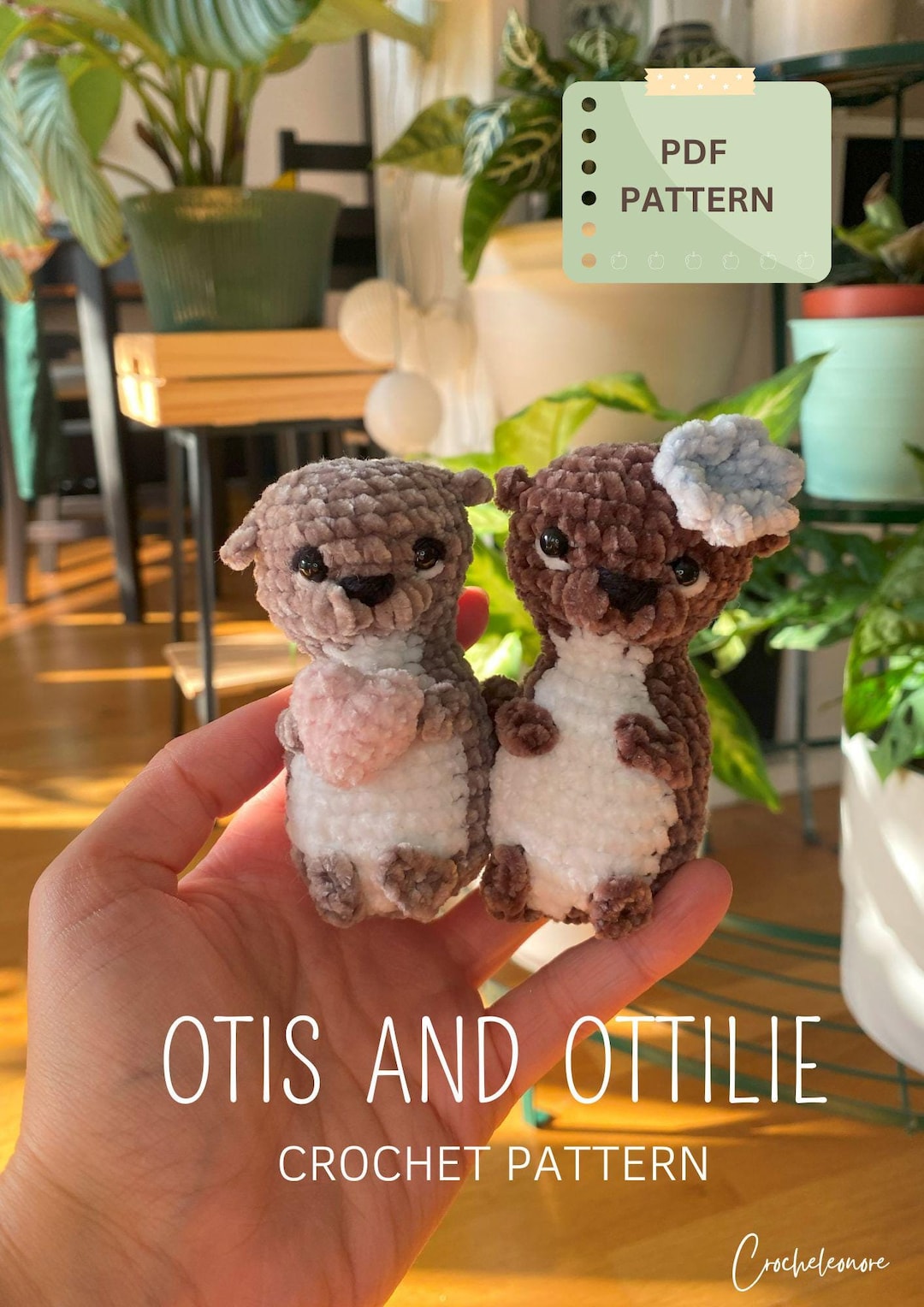 Otis and Ottilie - Otter Crochet Pattern - Etsy