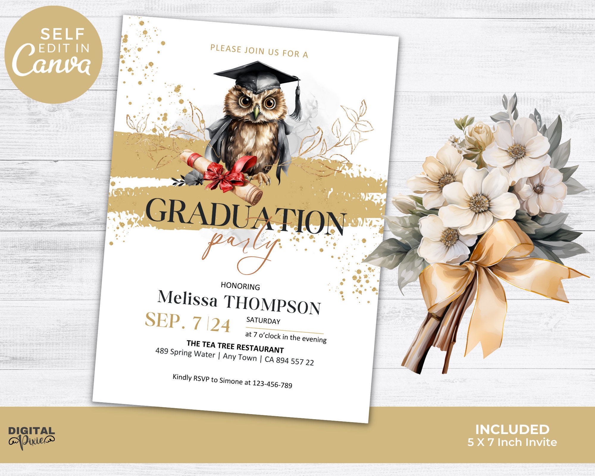 Editable Graduation Party Invitation, Printable Graduation Invite ...
