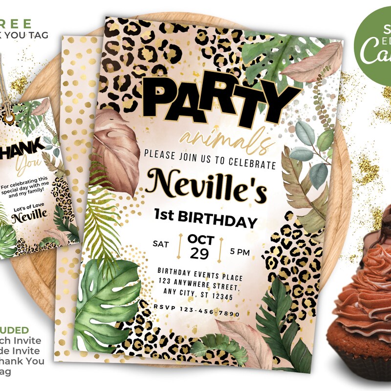 Leopard Print Invitations - Etsy