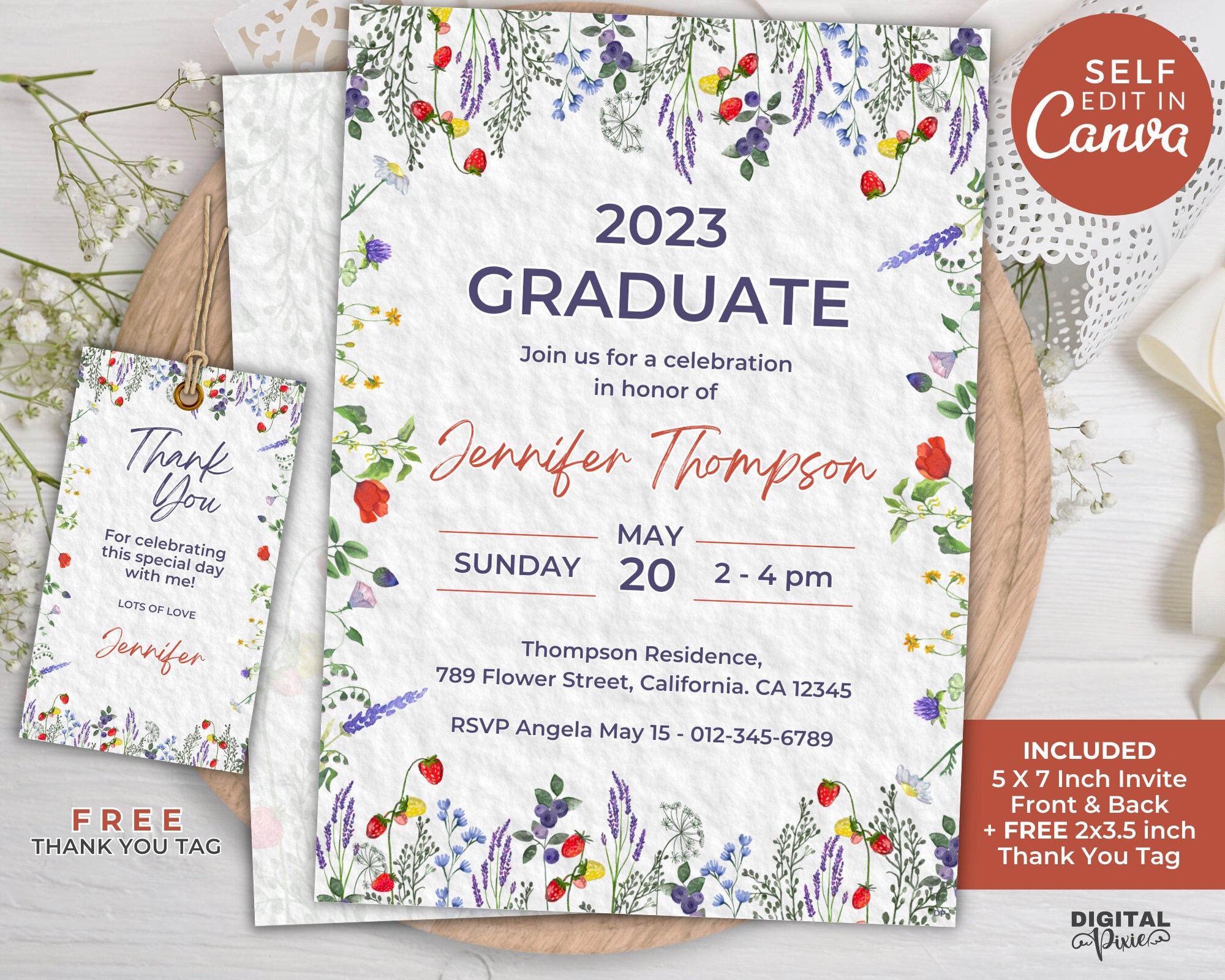 Editable Graduation Party Invitation, Printable Graduate Party Invite ...