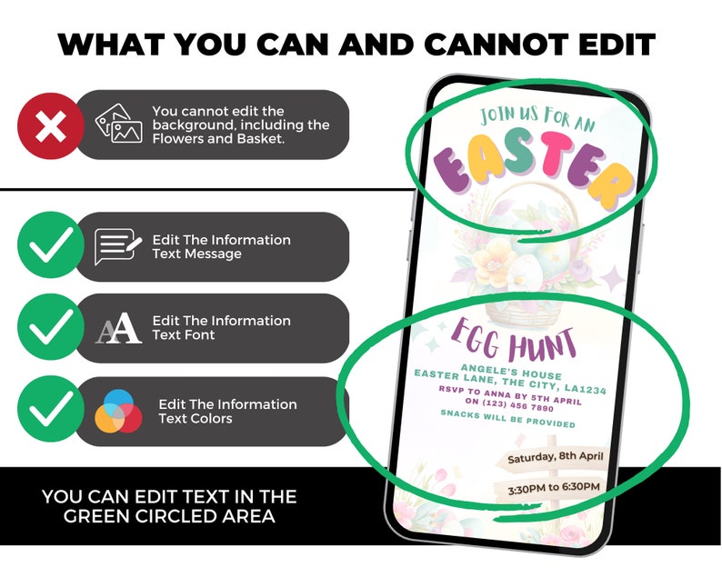 Editable Easter Egg Hunt Electronic Invitation Template, Animated ...