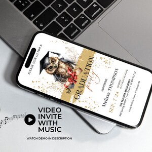 Graduation Party Invite With Music, Graduation Invitation, Graduate ...