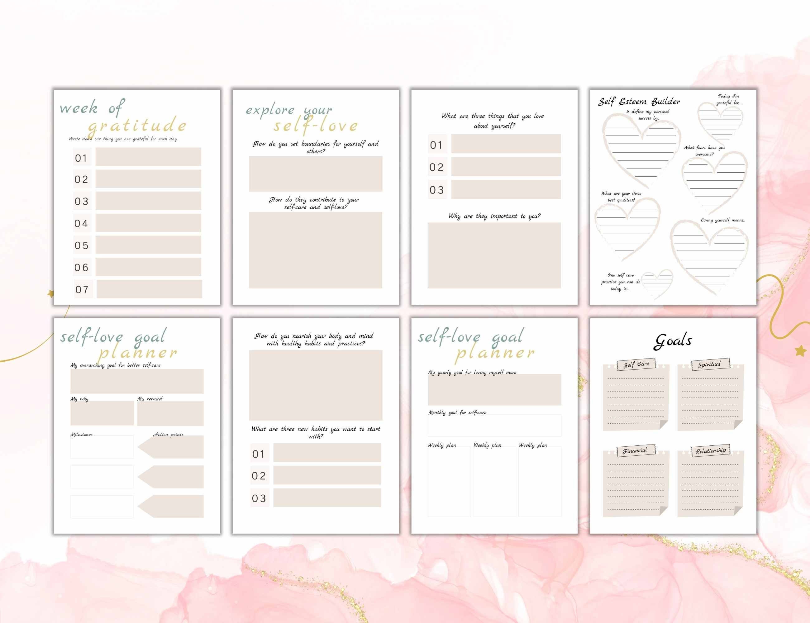 Self Care Journal Self Care Workbook Self Love Burnout - Etsy
