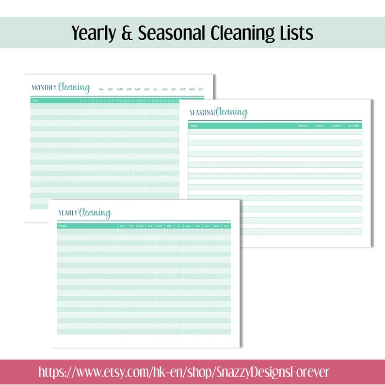 Cleaning Tracker Printable Cleaning Planner Daily Weekly - Etsy