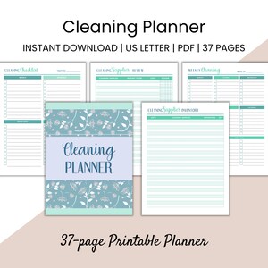 Cleaning Tracker | Printable Cleaning Planner | Daily, Weekly & Monthly ...