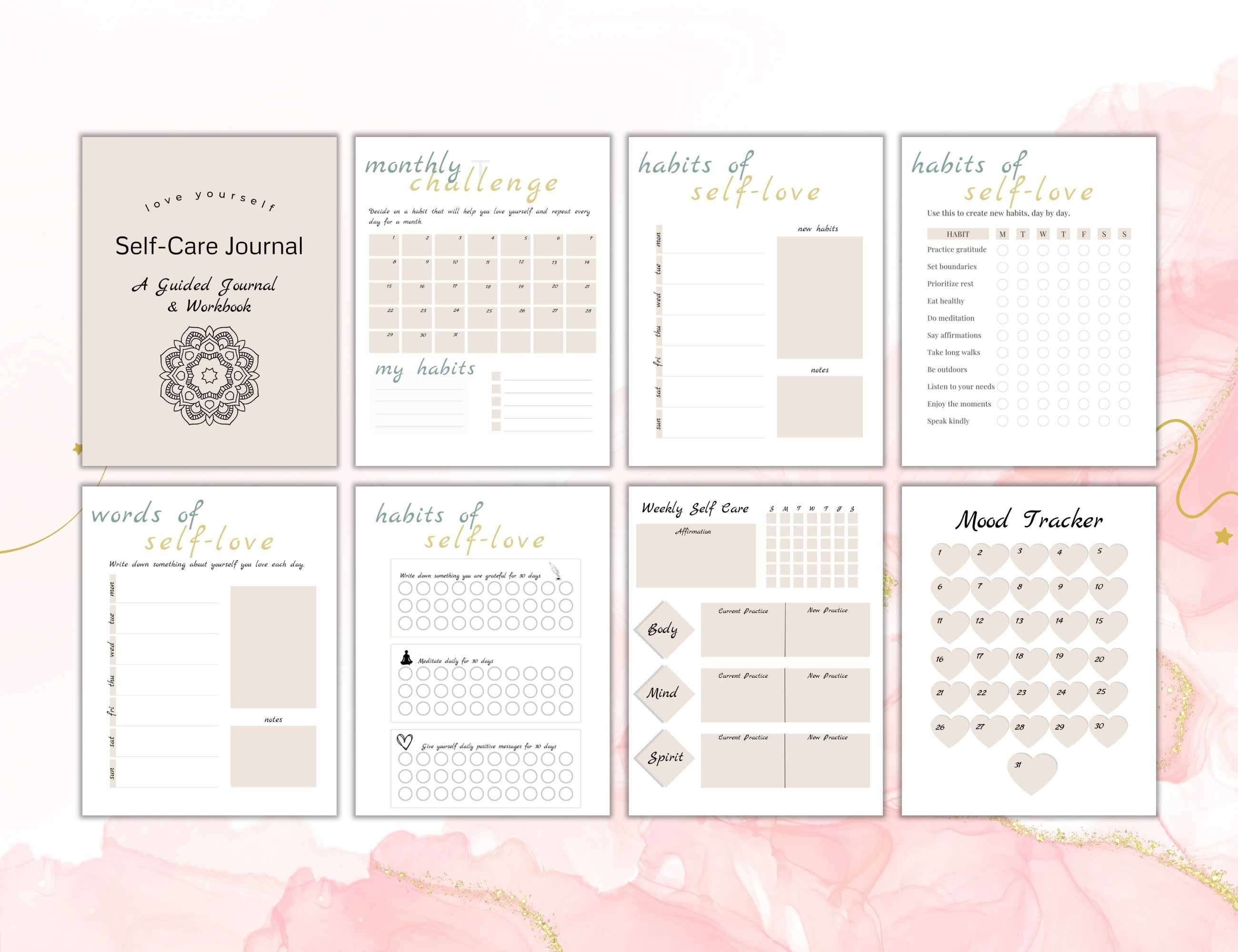 Self Care Journal Self Care Workbook Self Love Burnout - Etsy