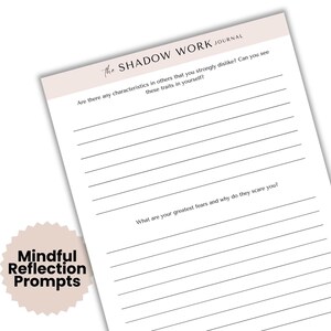 Printable Shadow Work Journal With Prompts for Deep Self-discovery ...