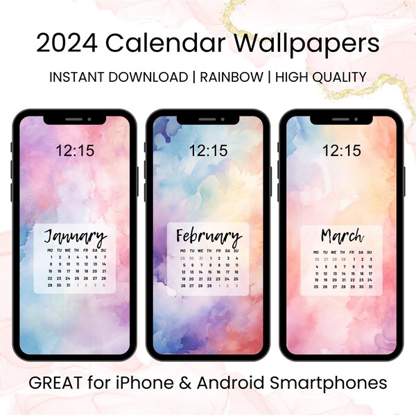 Watercolor Rainbow Wallpaper - Etsy