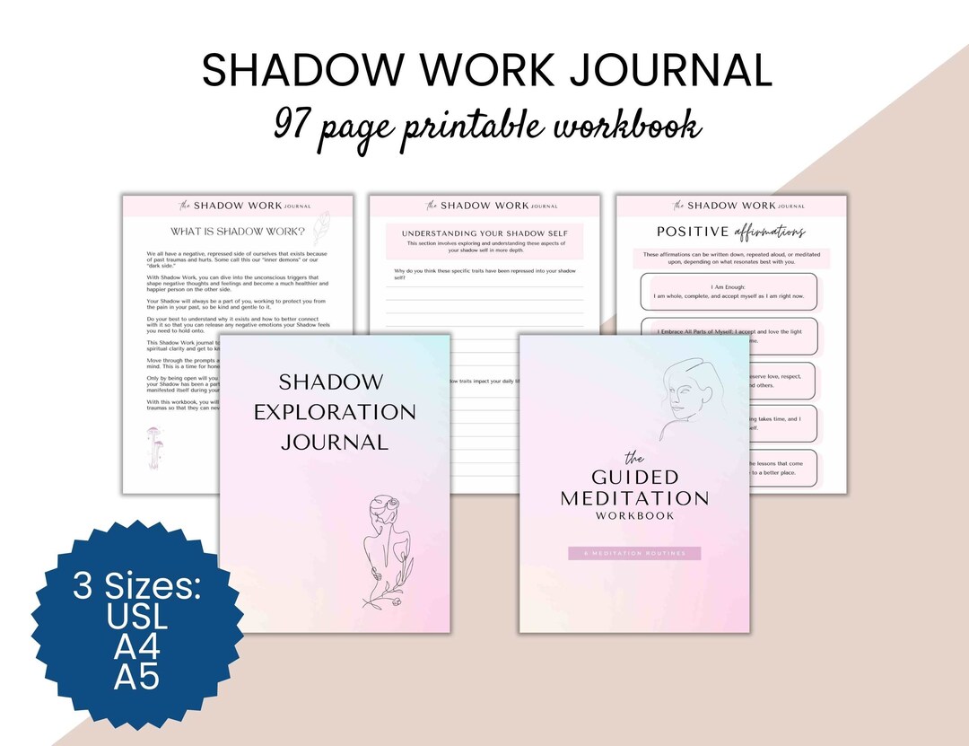 Printable Shadow Work Journal With Prompts for Deep Self-discovery ...