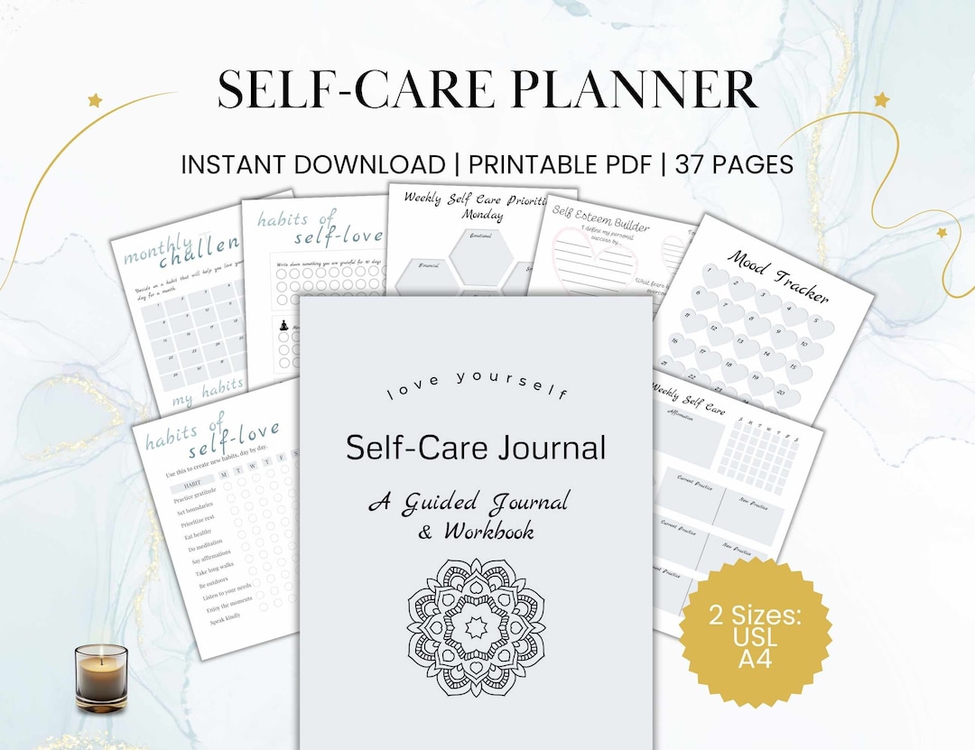 Self-care Planner Printable: Wellness Journal & Workbook (PDF) - Etsy