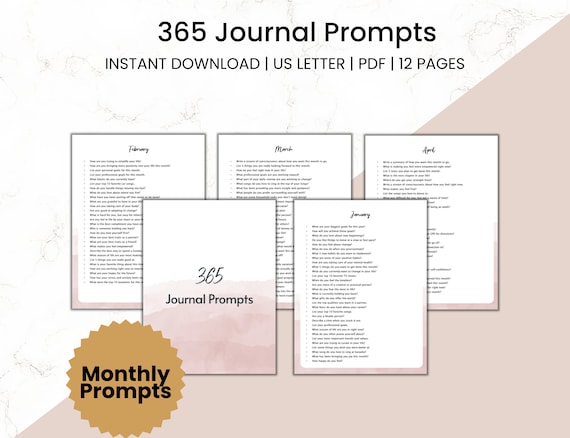 365 Journal Prompts For Beginners Self Care Metal Health, 40% OFF