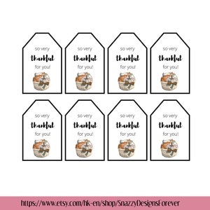 Editable Gift Tag Templates BUNDLE OFFER Thanksgiving | Canva Edit ...