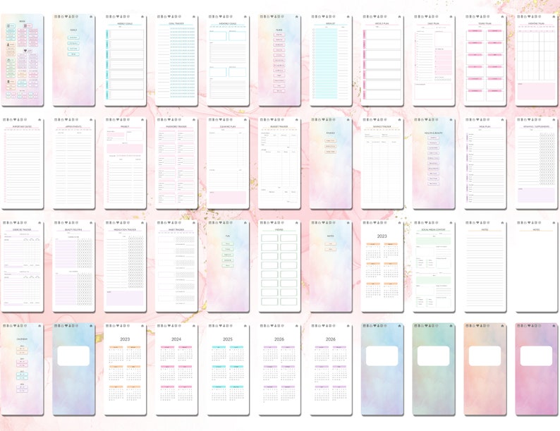 UNDATED Digital Phone Planner Pocket Planner iPhone Android Smartphone ...