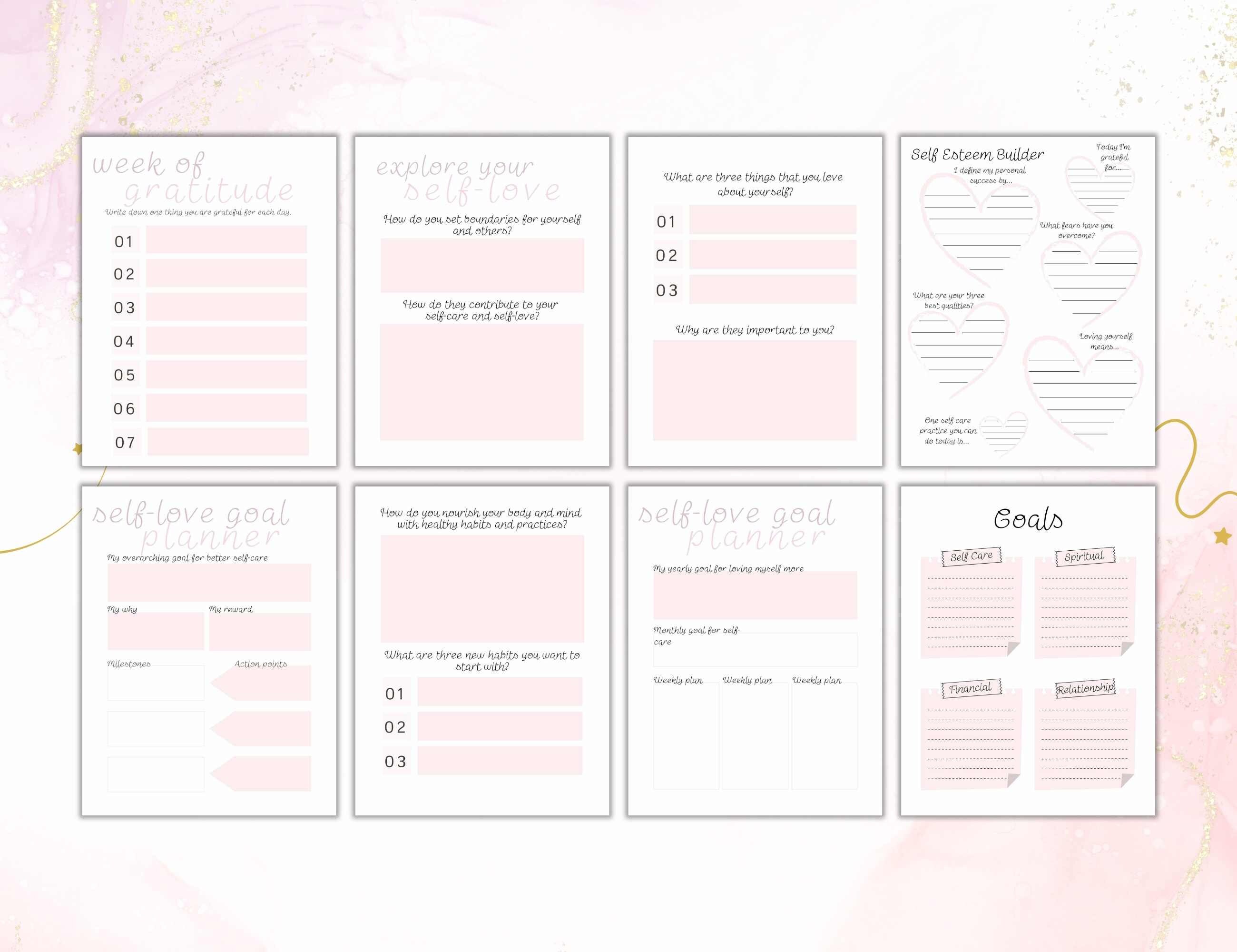 Self Care Journal, Self Care Workbook, Self Love, Burnout, Stress ...