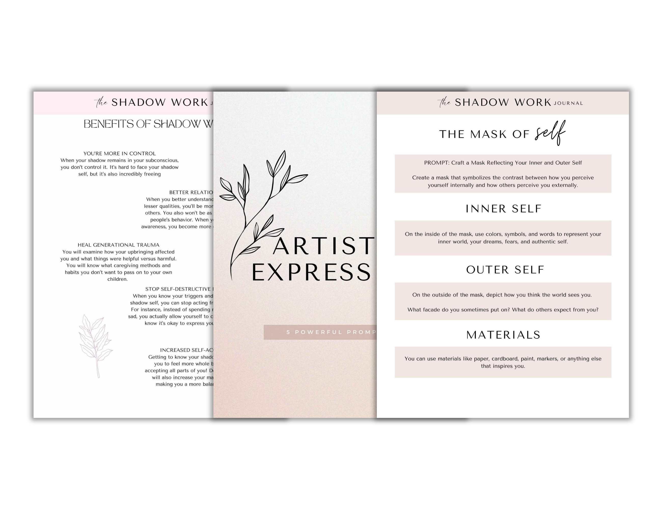 Printable Shadow Work Journal With Prompts for Deep Self-discovery ...