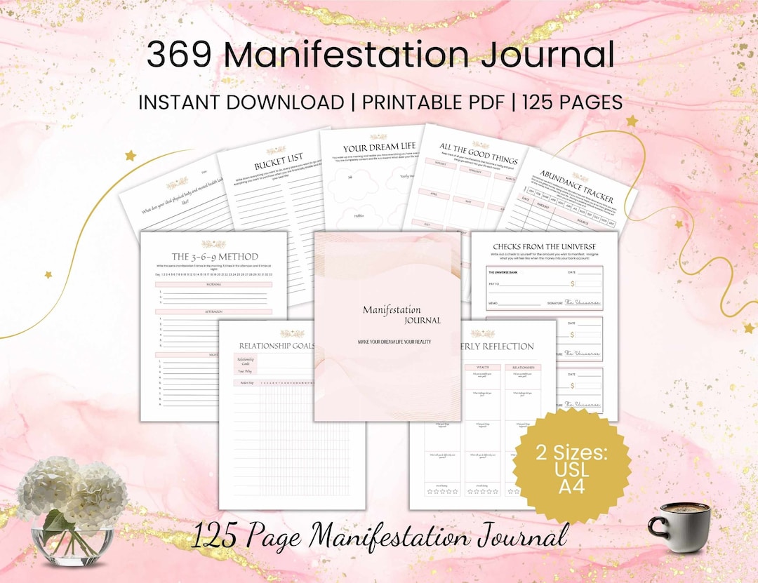 369 Manifestation Journal Printable PDF | 369 Method Printable Planner ...