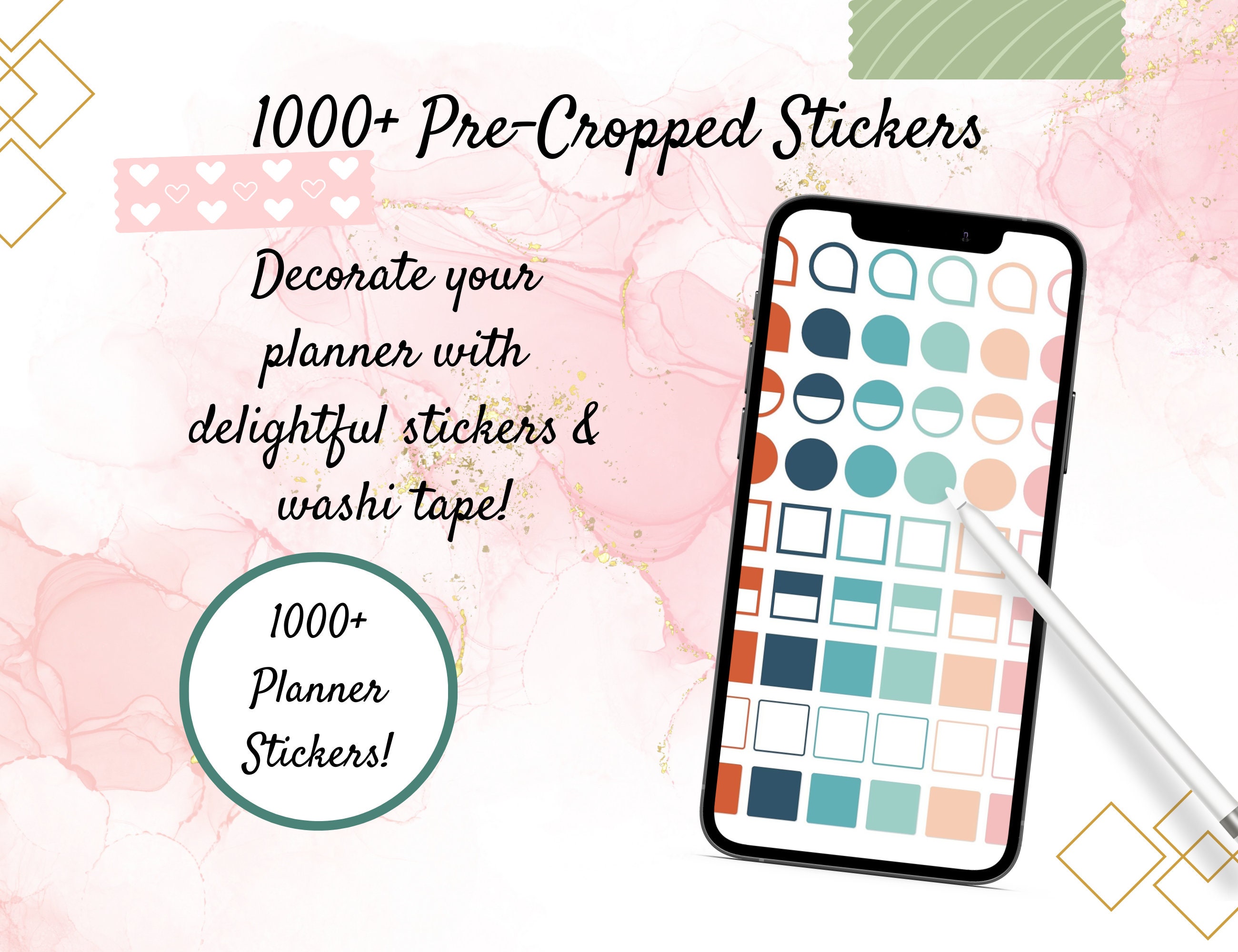 UNDATED Digital Phone Planner Pocket Planner iPhone Android Smartphone ...
