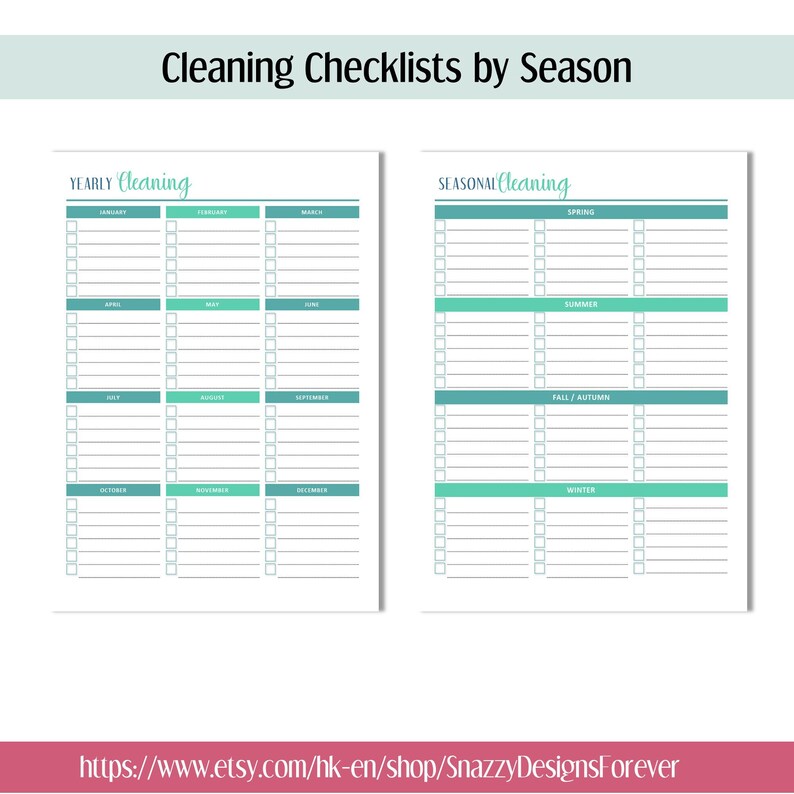 Cleaning Tracker Printable Cleaning Planner Daily Weekly - Etsy