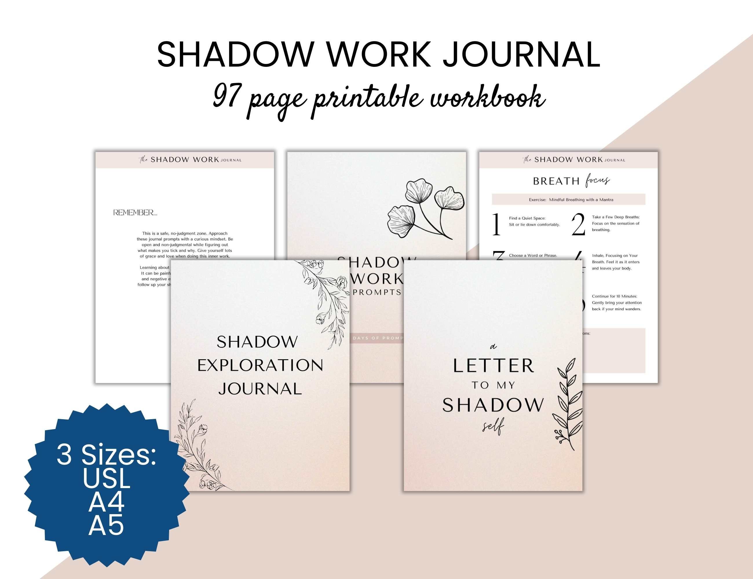 Printable Shadow Work Journal With Prompts for Deep Self-discovery ...