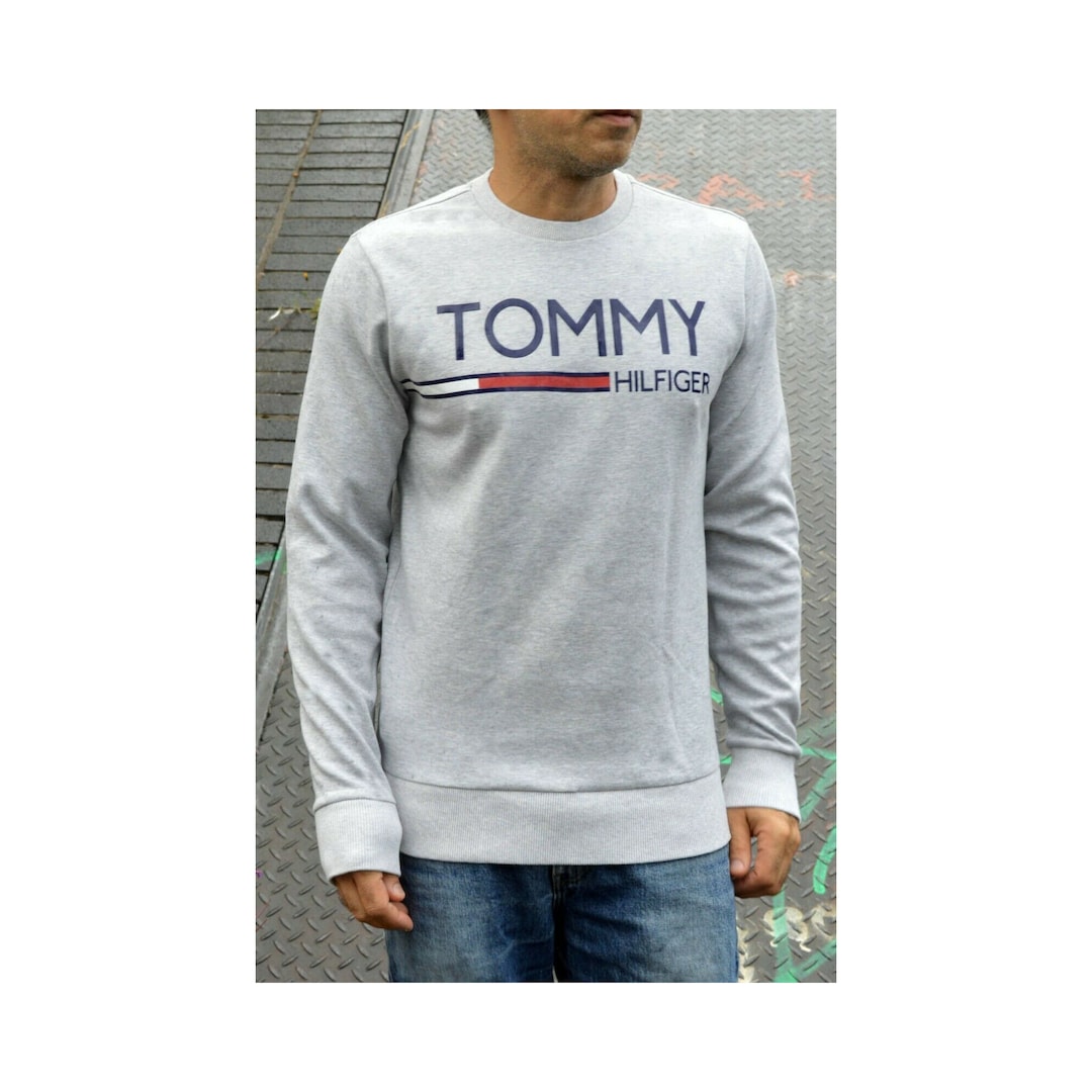 NWOT TOMMY HILFIGER Est 1985 Linear Logo Sweatshirt Jumper - Etsy