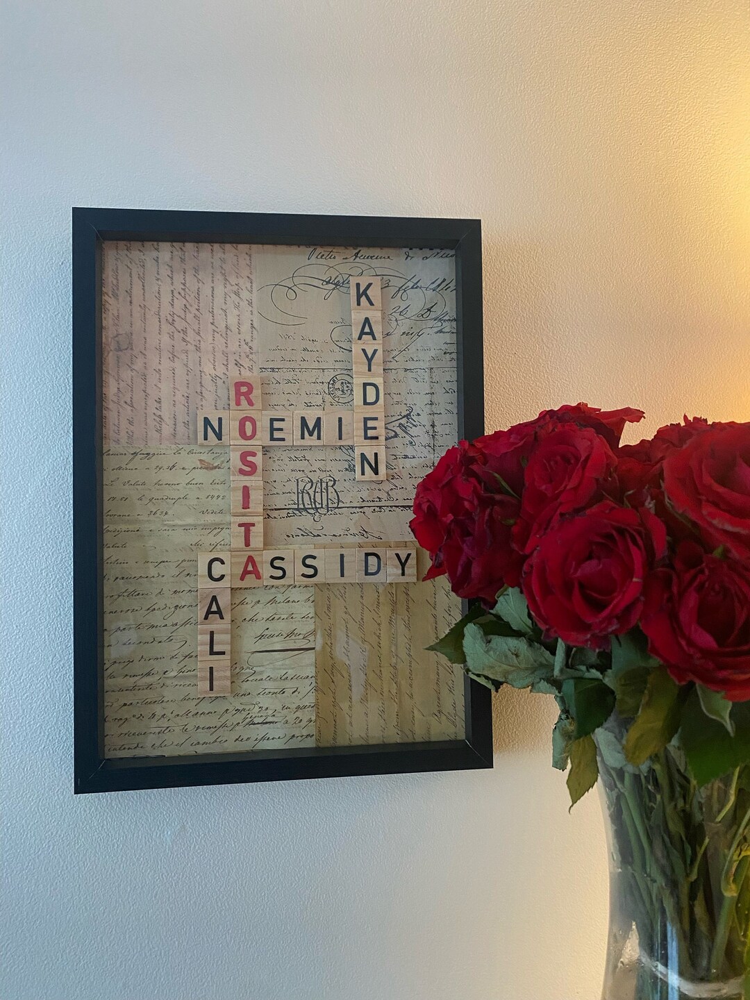 VINTAGE LETTER Personalized Frame - Etsy