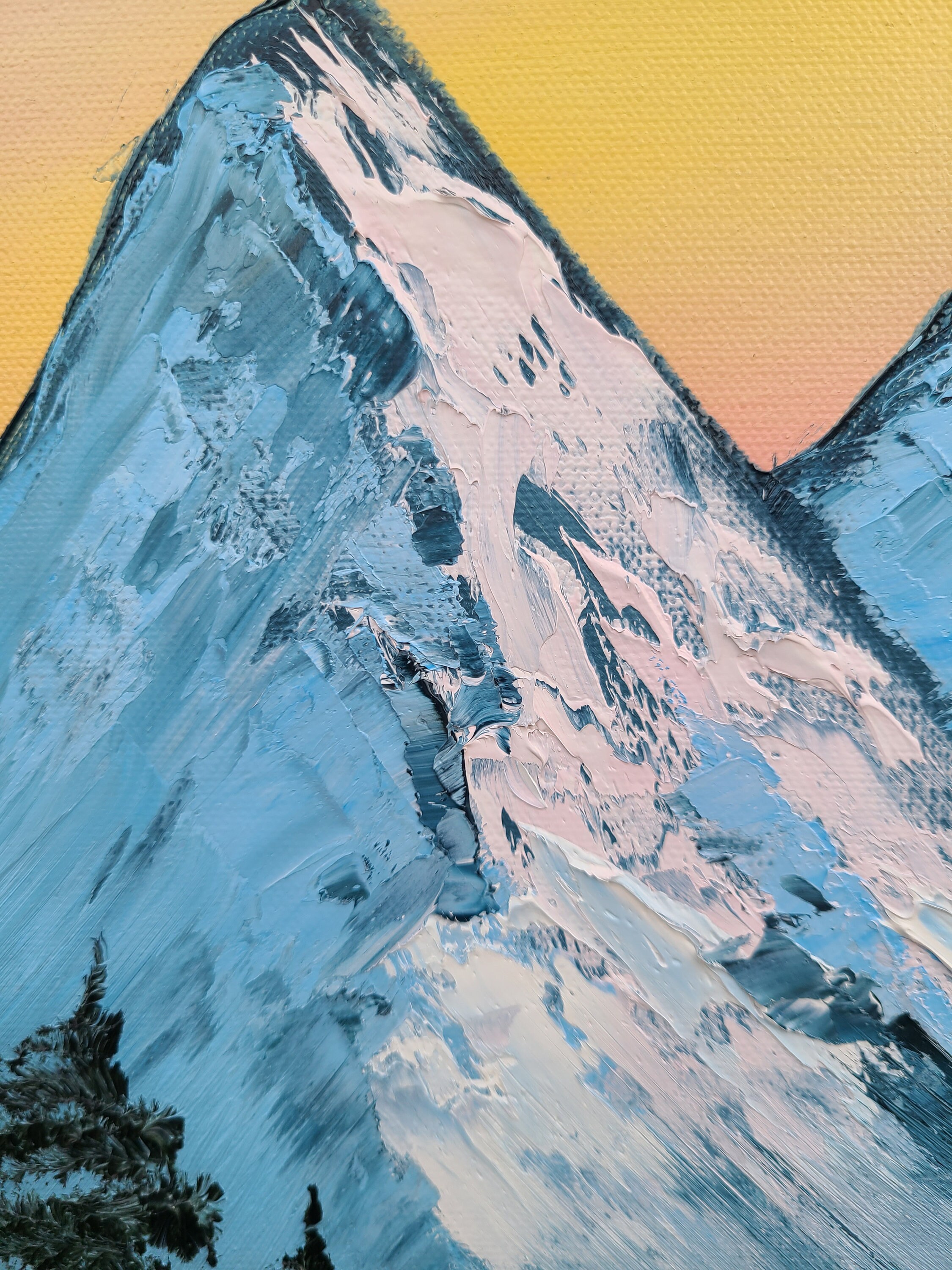 Blazing Sunset Landscape Oil Painting - Etsy