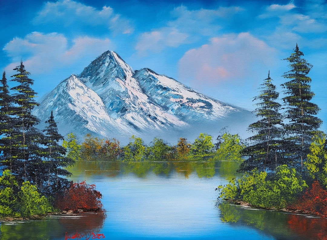 Fall Time Lake Reflections Landscape Oil Painting - Etsy